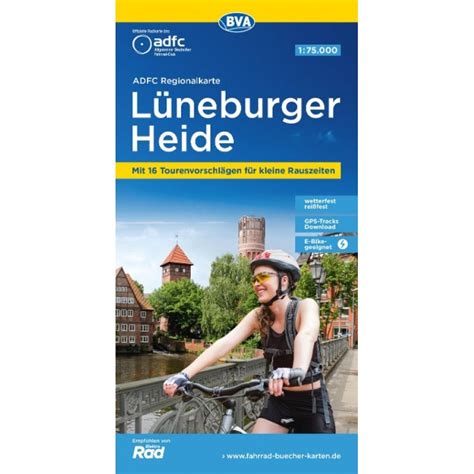 ADFC Fahrradkarte Lüneburger Heide 1 75 000 LandkartenSchropp de