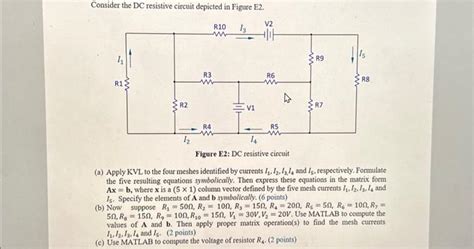 Solved Consider The DC Resistive Circuit Depicted In Figure Chegg