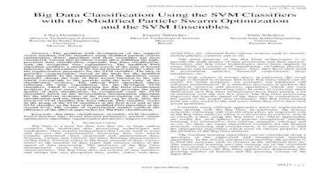 big data classification using the svm classifiers with the · precision data classification