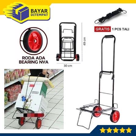 Jual Trolley Troli Besi Lipat Troley Roda Barang Galon Tabung Gas