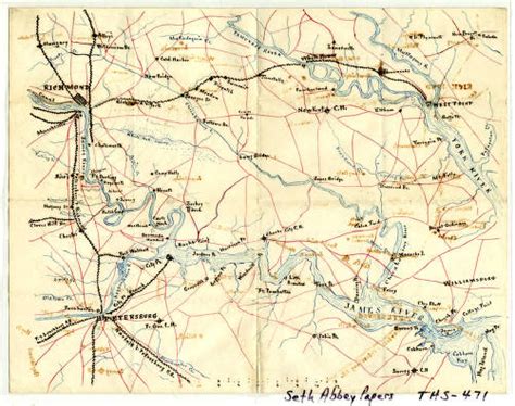 Civil War Map Of Virginia Map Vector