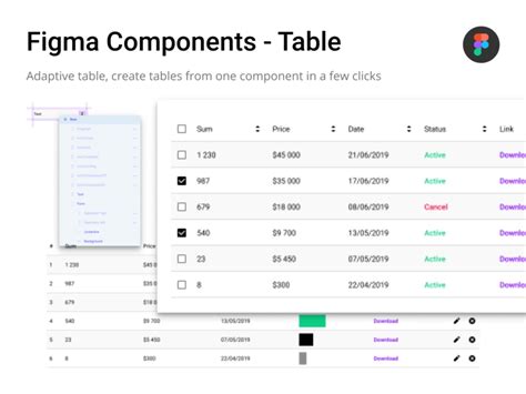 Figma Components Table Figma Components Show And Tell
