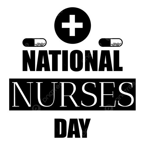 National Nurses Day Vector PNG Images Black Color National Nurse Day
