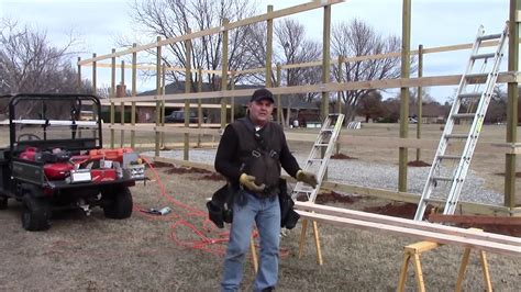 How To Build A Pole Barn Installing Sidewall Purlins YouTube