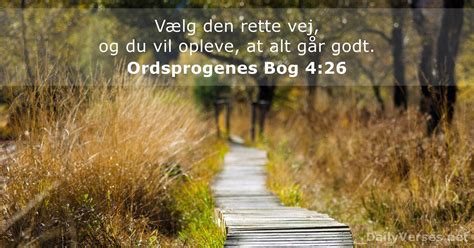 11 August 2022 Dagens Bibelvers Ordsprogenes Bog 4 26