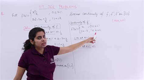 class 12th iit jee problem 3 on continuity and differentiability tutorials point youtube