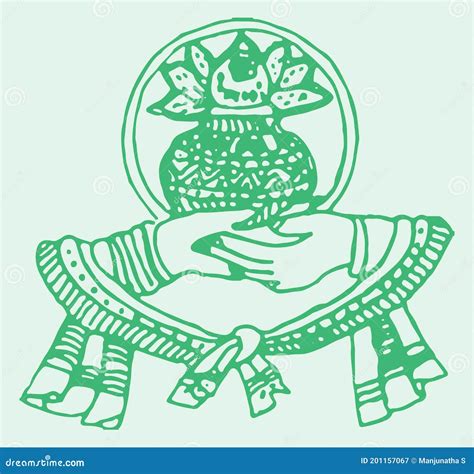Sketch Of Hindu God Lord Shiva Vehicle Nandi Or Basava Outline Editable