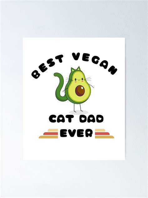 Póster El mejor papá gato vegano de todos los tiempos de ELHARCHI