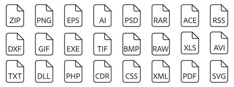 Premium Vector Document File Type Format Line