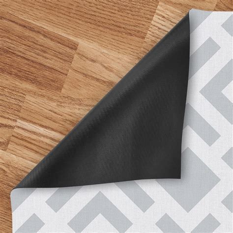 Alfombra vinílica geométrica gris claro Deblon basic