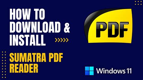 how to download and install sumatra pdf reader for pc windows youtube