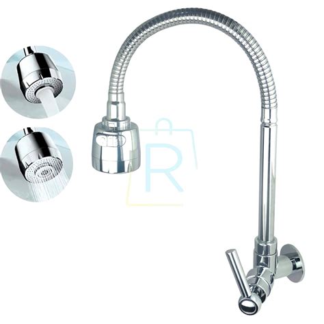 Torneira Gourmet Cozinha Parede Pia Cano Inox Flexível 1 4 de volta C