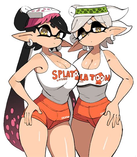 Rule 34 2girls Alternate Breast Size Beauty Mark Black Hair Booty Shorts Breasts Callie