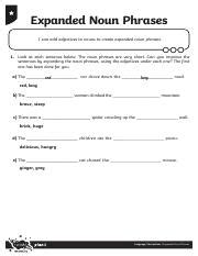 Activity Sheet Expanded Noun Phrases 6 1 2021 1 Pdf Expanded Noun