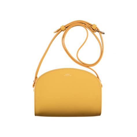 A P C Sac Demi Lune Mini Mimosa In Metallic Lyst