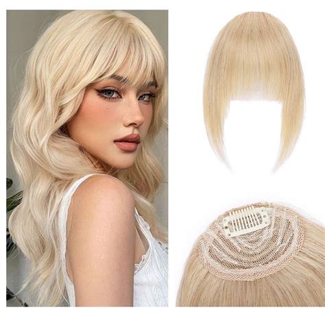 SLEEKALON Extensiones de cabello humano con clip color rubio francés