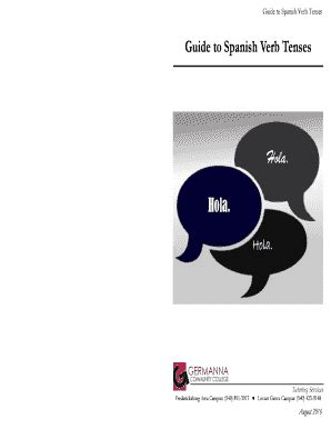Fillable Online Guide To Spanish Verb Tenses Fax Email Print PdfFiller