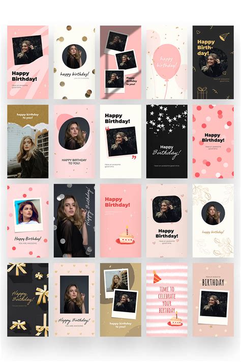 Happy Birthday Instagram Story Templates Masterbundles