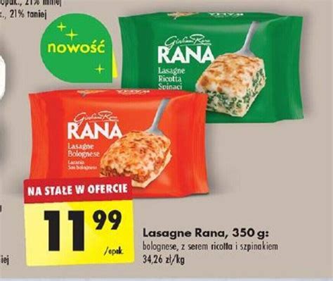 Promocja Lasagne Rana G Biedronka