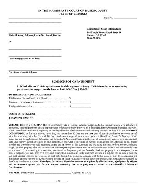 Packet For Regular Garnishment Doc Template PdfFiller