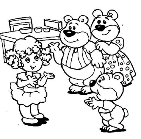Dibujos De Ricitos De Oro Y Los Tres Ositos Para Colorear Para Colorear