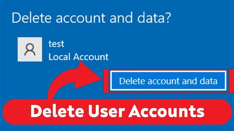 How To Delete User Accounts In Windows Youtube