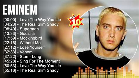 Eminem Greatest Hits Top Artists To Listen In Youtube