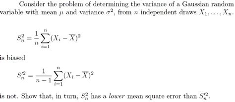 consider the problem of determining the variance