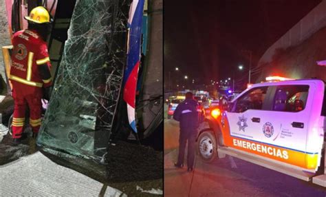 FOTOS Volcadura de autobús deja 30 lesionados en Puebla