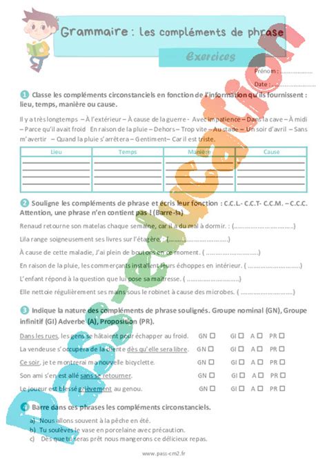 Les Compl Ments Circonstanciels Vid O P Dagogique Interactive Cm