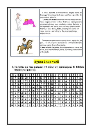 Nomes e características dos personagens do folclore brasileiro verloop io