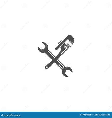 Silhouette Plumbing Icon Vector Stock Vector Illustration Of Isolated