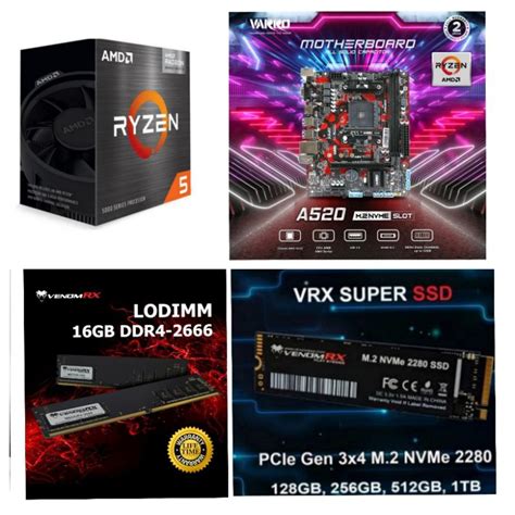 Jual Paket Processor Gaming AMD Ryzen 5 5600G Box RAM DDR4 16GB NVME