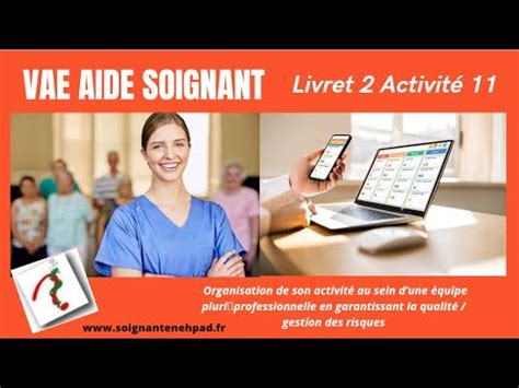 VAE aide soignant Livret 2 activité 11 YouTube