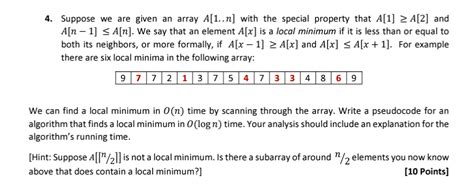 solved 4 suppose we are given an array a[1 n] with the