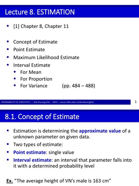 estimation techniques in statistics a guide to point estimation interval estimation maximum
