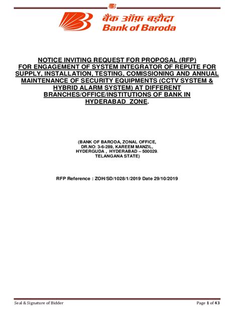 Fillable Online Corrigendum 1 Notice Inviting Request For Proposal Rfp