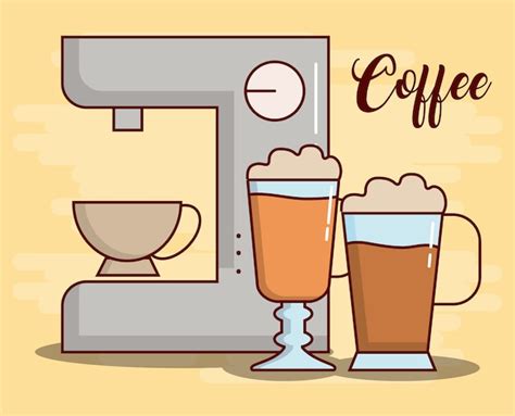 Hora De Cafe Vector Premium