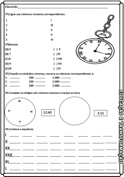 Atividades Numeral Ano Image To U