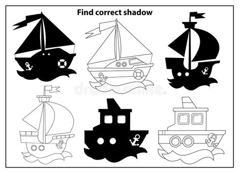 Jeu De Puzzle Pour Enfants Trouver L Ombre Correcte Images Du