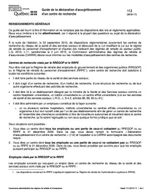 Fillable Online Carra Gouv Qc D Claration D Assujettissement D Un
