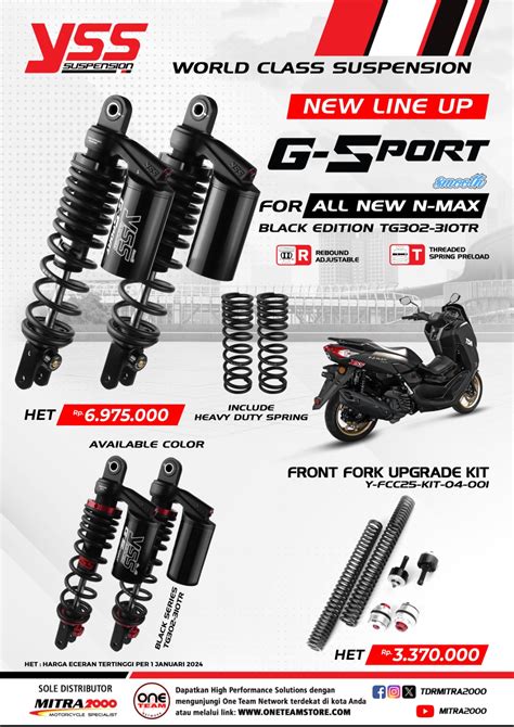 Yss Twin Shock G Sport Smooth Black Edition Tg Tr For All New N Max