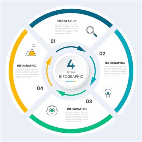 Premium Vector Circle Chart Infographic Template With 4 Options For
