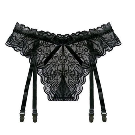 Porte Jarretelle Jarretelles En Dentelle Noire Pour Femmes Porte
