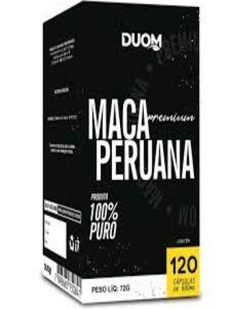 Maca Peruana Premium Produto Puro 120 Cápsulas Duom Alecrim Dourado