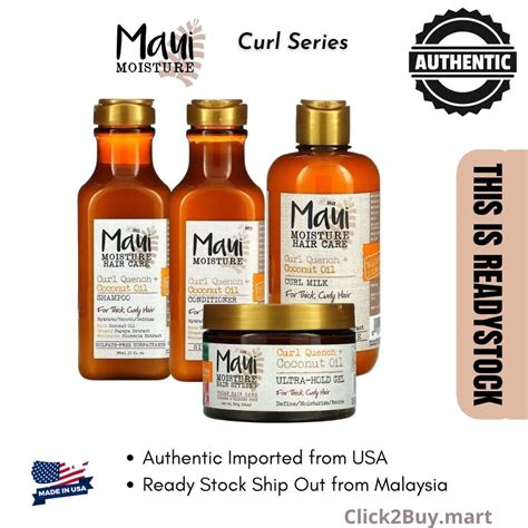 Ready Stock Maui Moisture Curl Quench Coconut Oil Curl Smoothie