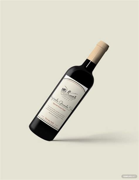 Sample Wine Label Template In Psd Illustrator Word Pages Publisher