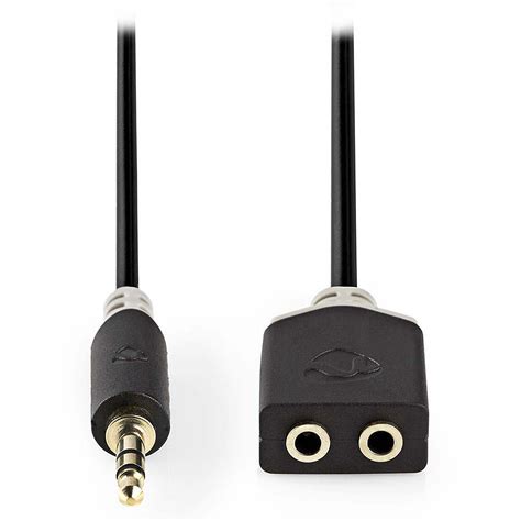 Nedis Câble Audio Stéréo 3 5mm Mâle Femelle 20 cm Devis gratuit