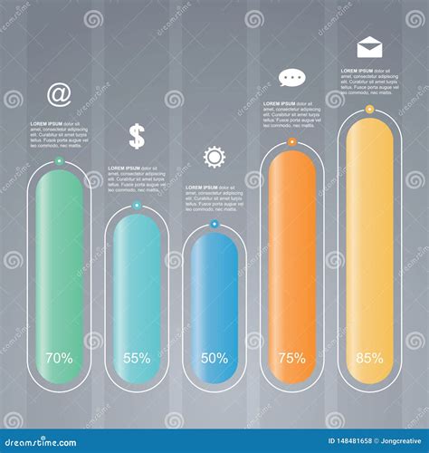 Bar Chart Graph Diagram Statistical Business Infographic Illustration