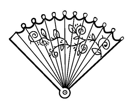 Dibujo de Abanico rococó para Colorear Dibujos net